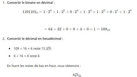 Guide De Conversion Du Binaire En Hexadécimal