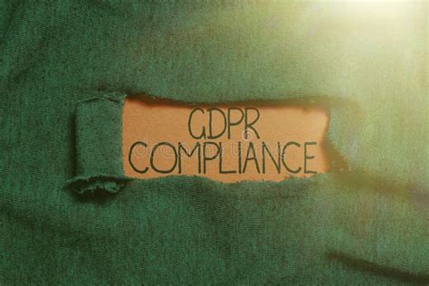 Sign Displaying Gdpr Compliance Business Approach Protection And