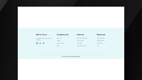 Clean And Minimal Footer Section 4 Column Layout 🌐 Figma