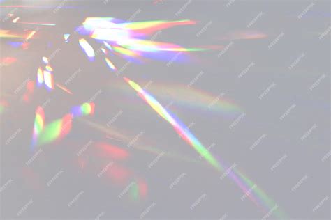 광선 프리즘 무지개 굴절 빛 배경 오버레이 프리미엄 사진