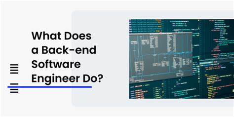 What Does A Back End Software Engineer Do Institute Of Data