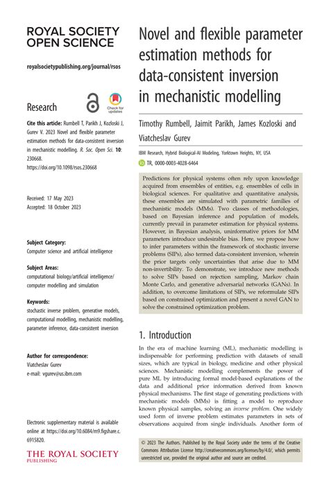 Pdf Novel And Flexible Parameter Estimation Methods For Data