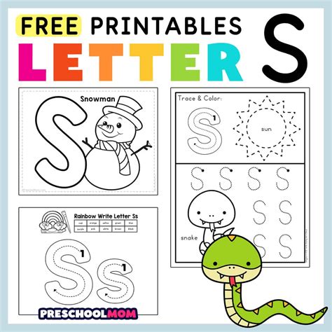 Letter S Preschool Printables Preschool Mom Worksheets Library