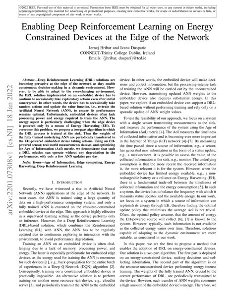 pdf enabling deep reinforcement learning on energy constrained