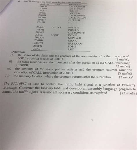 solved a the following is the 8085 assembly language