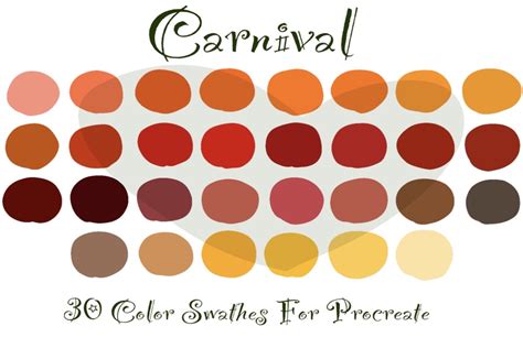 Color Palette Procreate Carnival Graphic By Supanan Pikul · Creative Fabrica