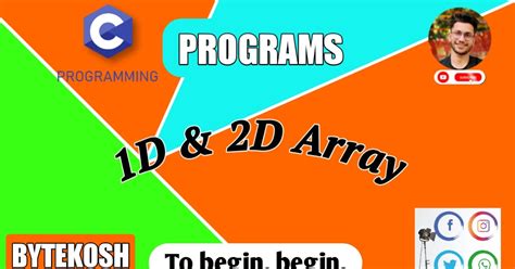 Programs Using Array In C Language