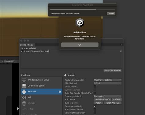 Macos Cannot Build To Android Gradle Build Failed Unity Engine