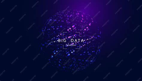 Premium Vector Abstract Big Data Network Circle Digital Connection And Point Curve Wave
