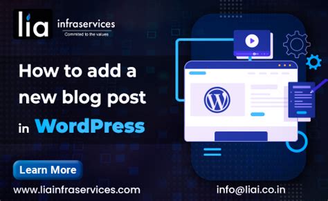 How To Add A New Blog Post In Wordpress Blog Liainfraservices