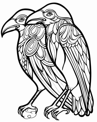 Free Printable Raven Coloring Pages