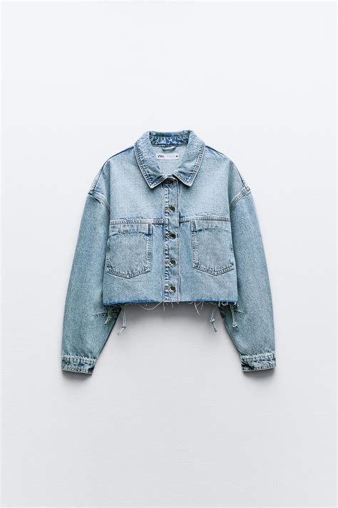 Zara Z1975 Cropped Denim Jacket International Shipping