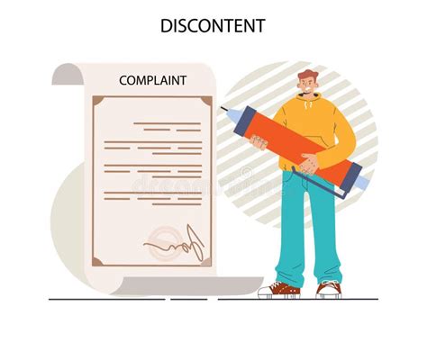 Discontent Concept Dissatisfaction Of Product Or Service Negative