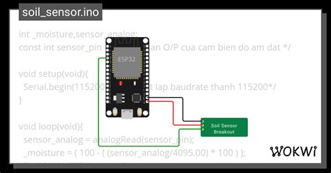 Soil Sensor Esp32 Wokwi ESP32 STM32 Arduino Simulator