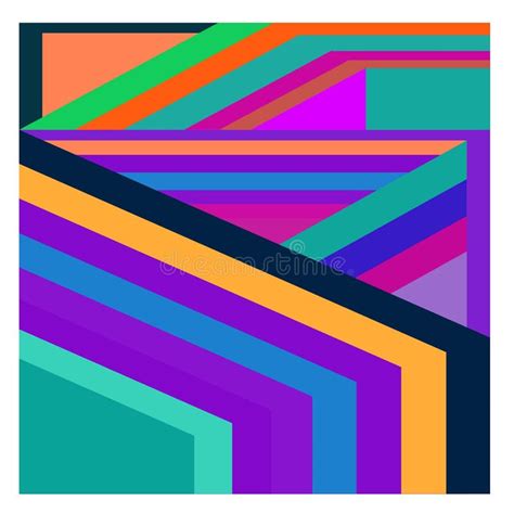 Vector Colorful Geometric And Curve Background Pattern For Feed Stock Illustration