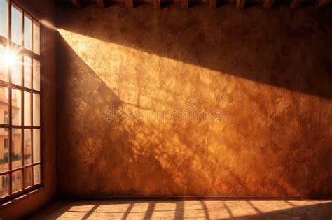 Product Mockup Backdrop Golden Brown Walls With Filtered Natural Light