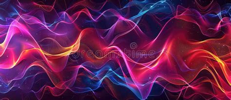 Abstract Neon Waves Offer A Mesmerizing Visual Experience With Vibrant Colors And Dynamic Design