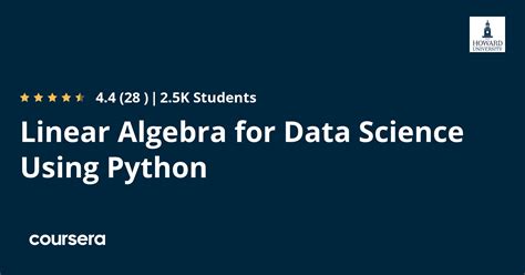 Free Trial Online Course Linear Algebra For Data Science Using Python Coursesity