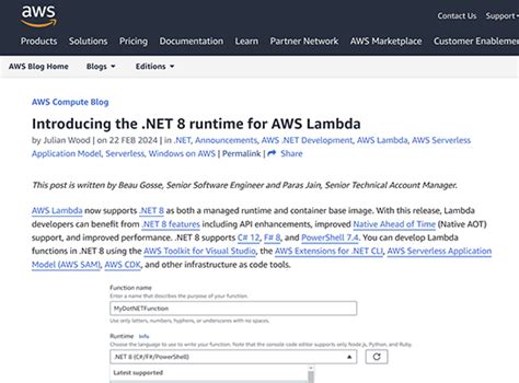 Aws Lambdaでnet 8マネージドランタイムの正式サポート開始、aotコンパイラによるバイナリの実行にも対応 － Publickey
