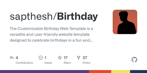 GitHub Sapthesh Birthday The Customizable Birthday Web Template Is A Versatile And User