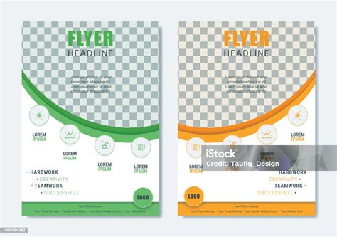 비즈니스 현대 브로슈어 서식 파일입니다 미니 멀 깨끗 한 전단지 전단지 커버 잡지 레이아웃 디자인 동적 모양 A4 크기에 벡터 일러스트 레이 션 개념에 대한 스톡 벡터 아트