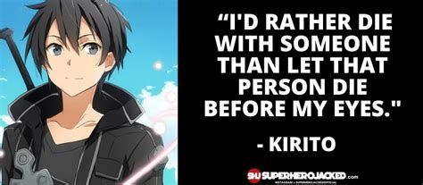 Top Ten Kirito Quotes The Best Kirigaya Kazuto Quotes