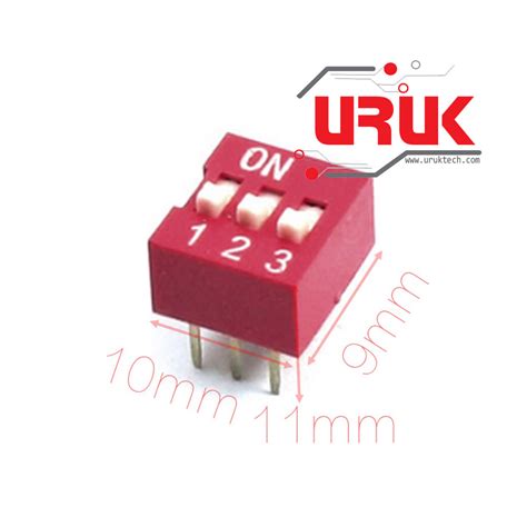 3 Pin Flat Toggle Switch 2 54mm UrukTech