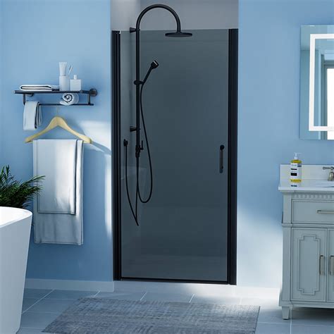 Classy G 36 373 W X 72 H Pivot Frameless Shower Door Matte Black Sm