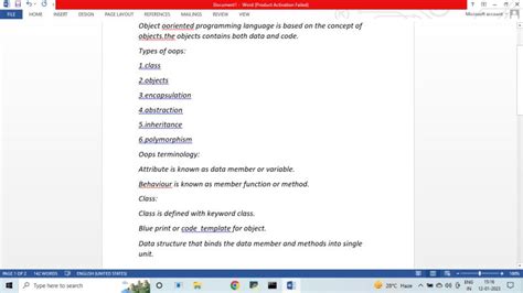 sai sirisha vallamkonda on linkedin task 29 prepare a doc on oops and