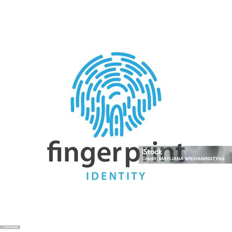 프리미엄 지문 로고 인간 정체성 디자인 간단한 선 모델 템플릿 일러스트레이션 감지기에 대한 스톡 벡터 아트 및 기타 이미지 감지기 개성 개념 경호 Istock