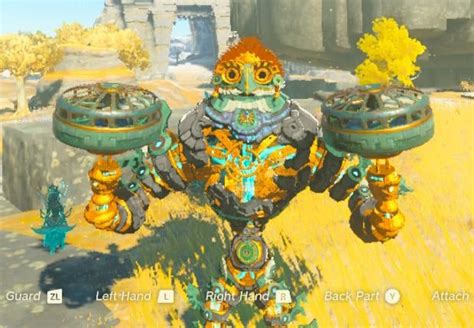 Minerus Construct Gets Extra Details To Her Mask When You Wear The Zonaite Armour R Totk