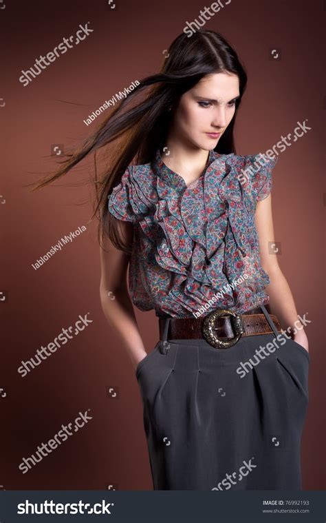 Beautiful Sexual Girl Model Pose On Stock Photo 76992193 Shutterstock