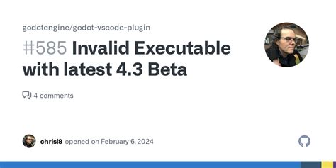 Invalid Executable With Latest 43 Beta · Issue 585 · Godotengine