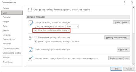 How To Turn Off Predictive Text In Outlook