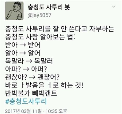 충청도 사투리 유머 움짤 이슈 에펨코리아