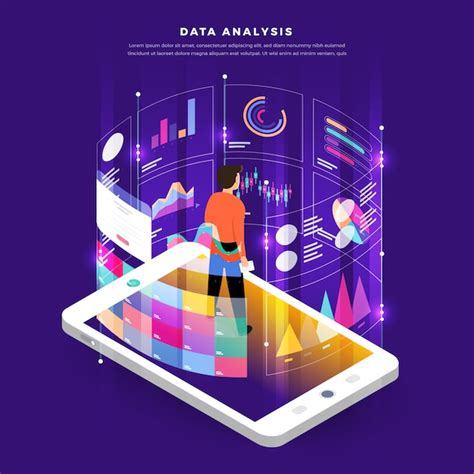 Premium Vector Flat Design Concept Digital Marketing Data Analysis