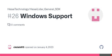 Windows Support · Issue 26 · Hesaitechnologyhesailidargeneralsdk