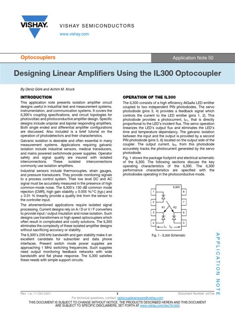 il300 appnote pdf amplifier operational amplifier