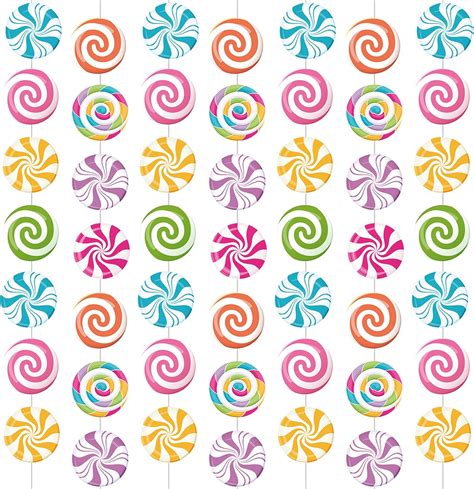 Capoda 8 Pieces Candy Party Decorations Candyland Paper