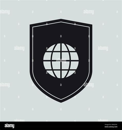 Internet Internet Security Protect Shield Flat Icon Vector Icon