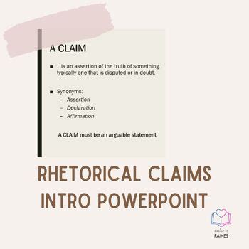 AP Lang Claims Intro By Make It Raines TPT