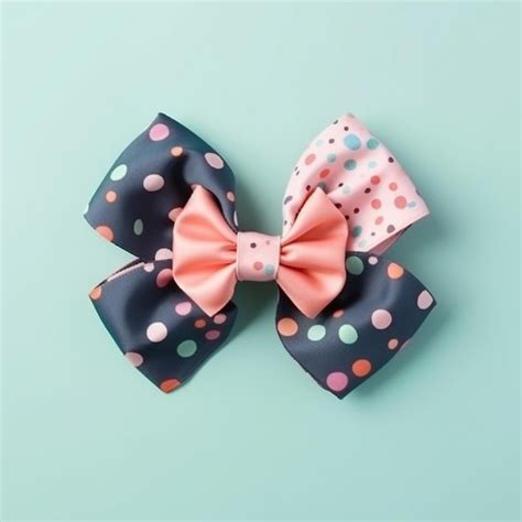 Premium Photo Cute Hair Bow On Bright Background