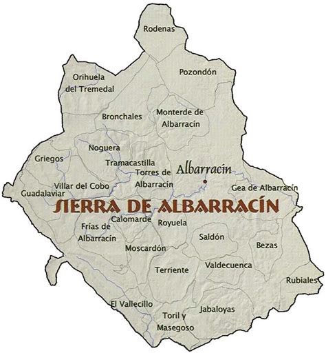 Albarracín Mapas De La Comarca En La Provincia De Teruel Y En La