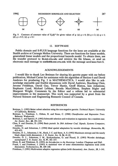 Regression Shrinkage And Selection Via The Lasso Robert Tibshirani Download Printable Pdf