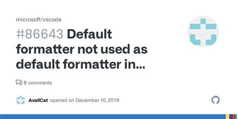 Default Formatter Not Used As Default Formatter In Javascript File · Issue 86643 · Microsoft