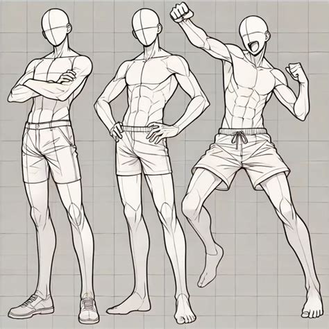 Anime Trio Base In 2025 Male Art Reference Body Reference Drawing