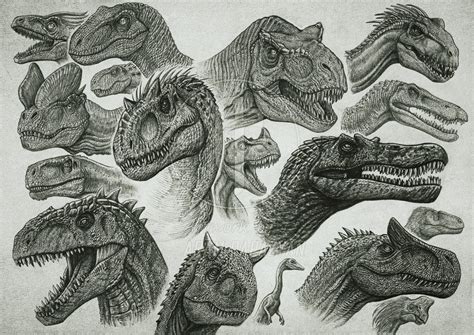 Jurassic Park Dinosaurs Drawings