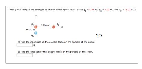Solved Three Point Charges Are Arranged As Shown In The
