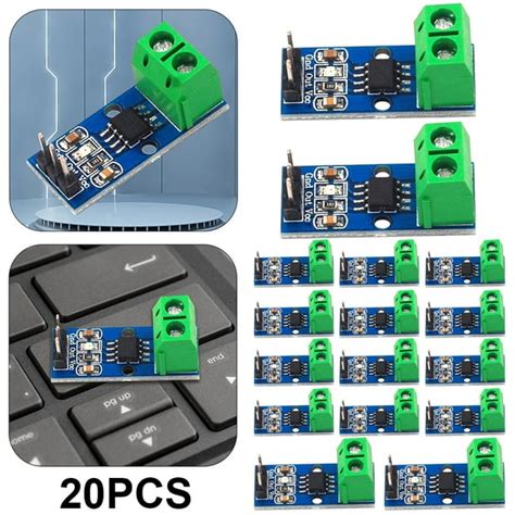 [rango 5a] módulo acs712 módulo sensor corriente terminal verde pin recto rango 5a 20a 30a