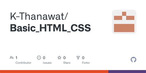 Github K Thanawatbasichtmlcss